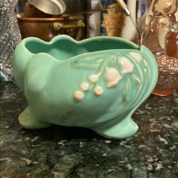 Weller | Art | Weller Pottery 93s Lilly Of The Valley Bowl Vase Planter ...